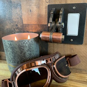Industrial Steampunk Light Switch Plate With Rocker or Dimmer Plate ...