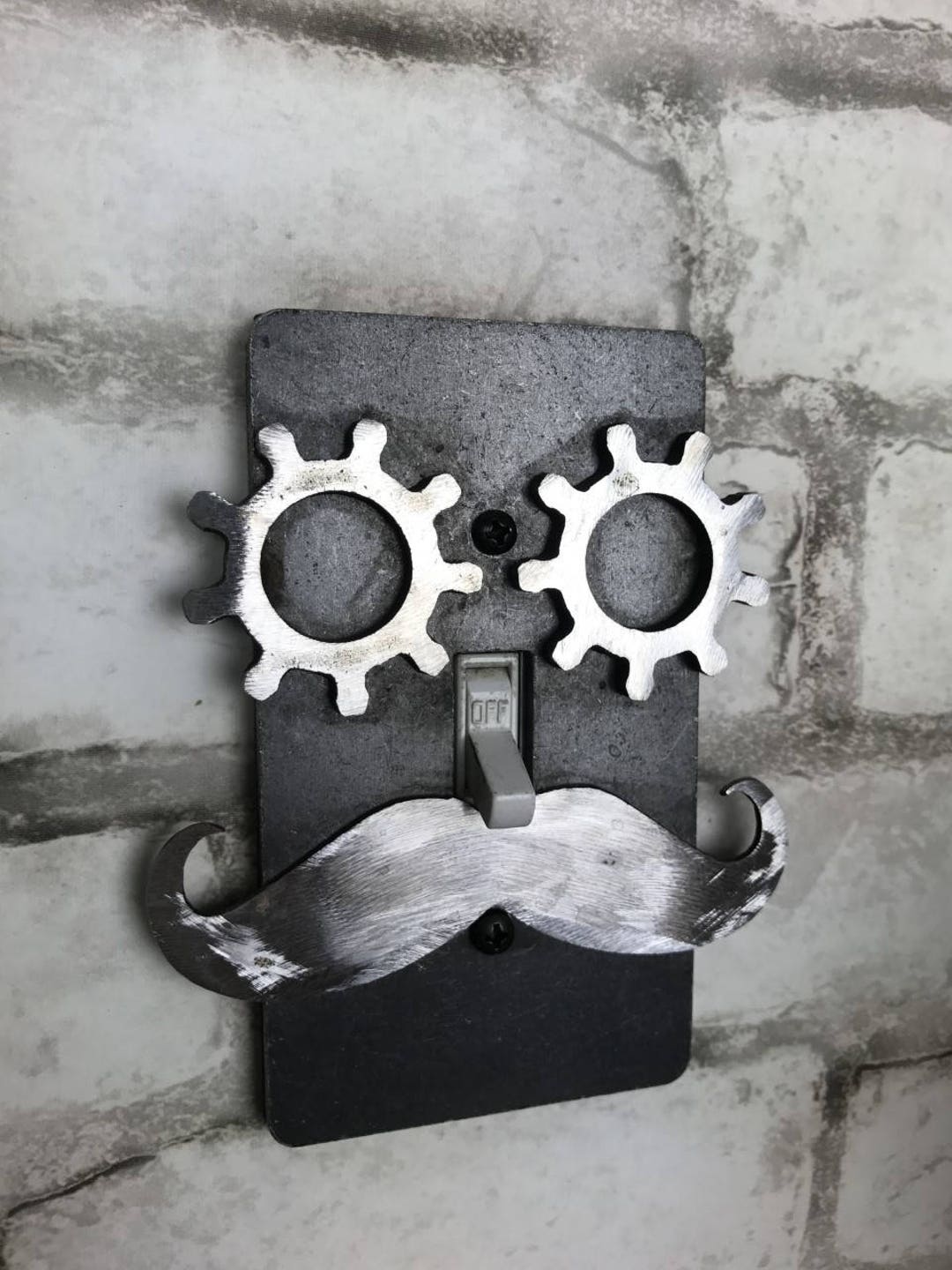 Steampunk Light Switch Cover / Steampunk Face / Mustache Face ...