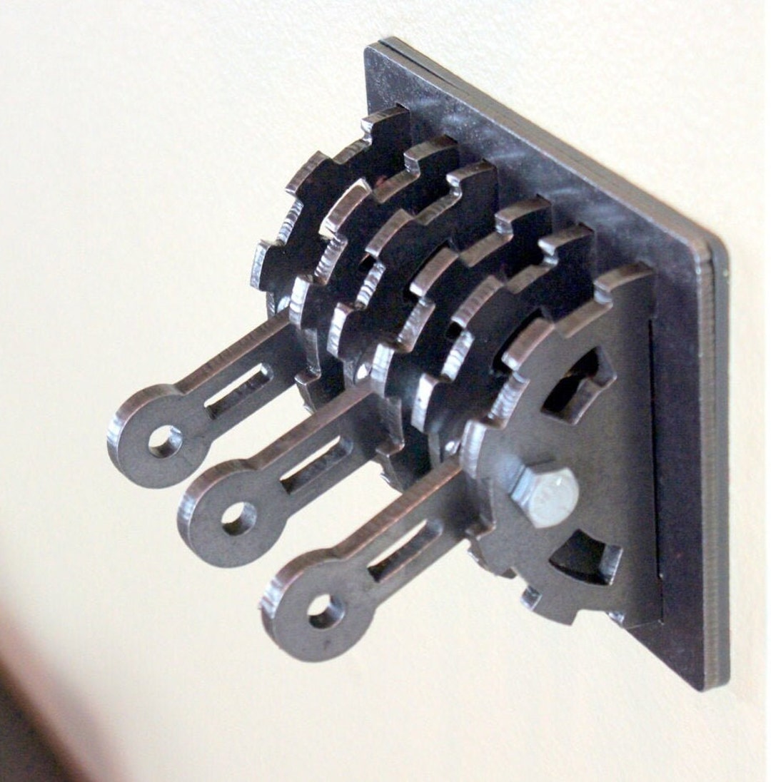 Steampunk Triple Light Switch Cover W/ Center Cutouts & Levers / Gear ...