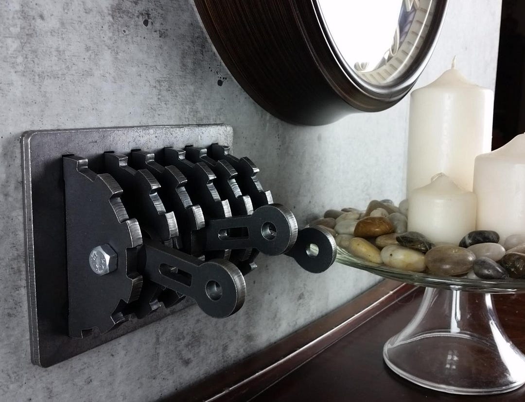Steampunk 3 Gang Light Switch Cover With Gear Levers / Steampunk Wall ...