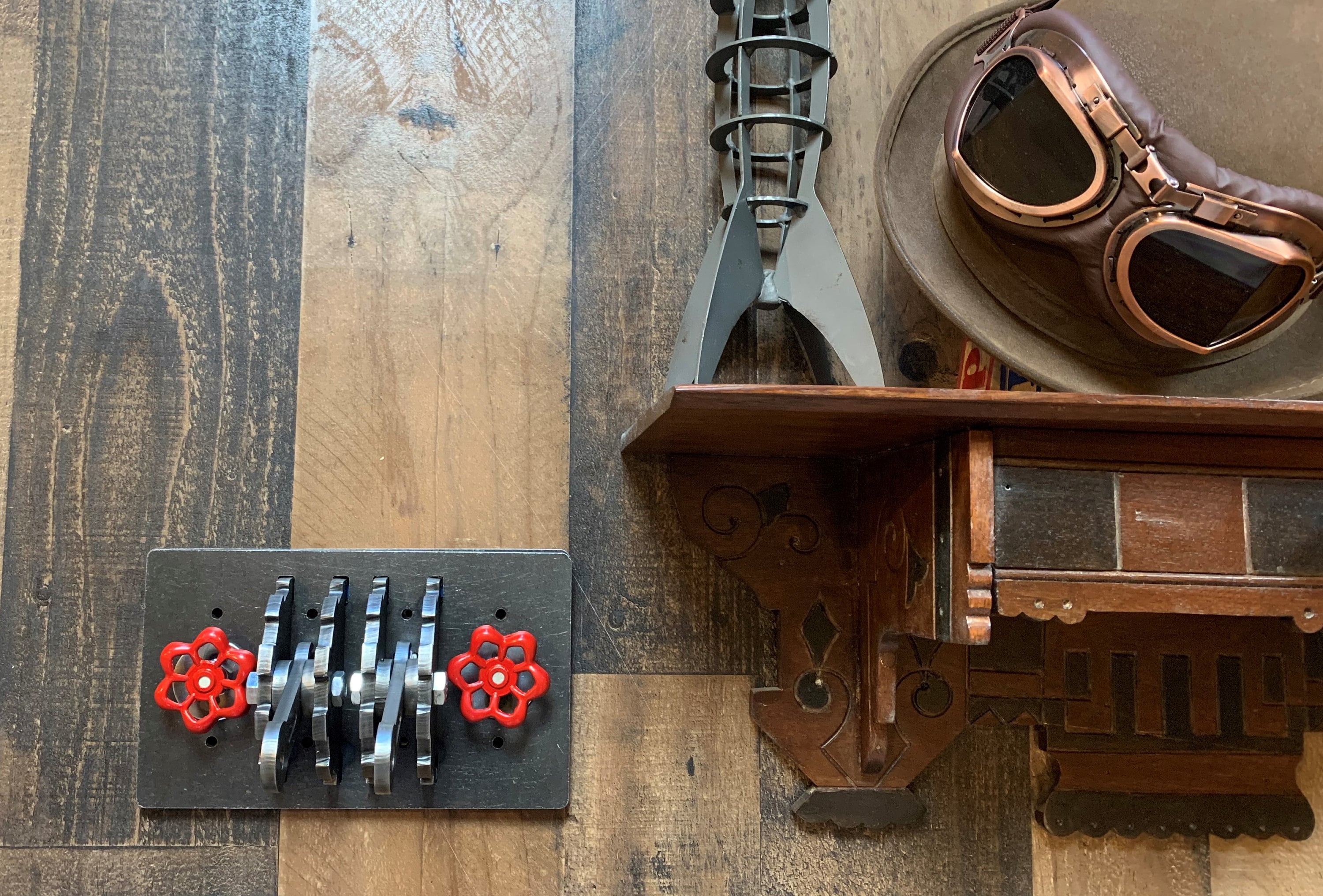 Steampunk QUADRUPLE Light Switch Cover With Gears Levers and Dimmer ...