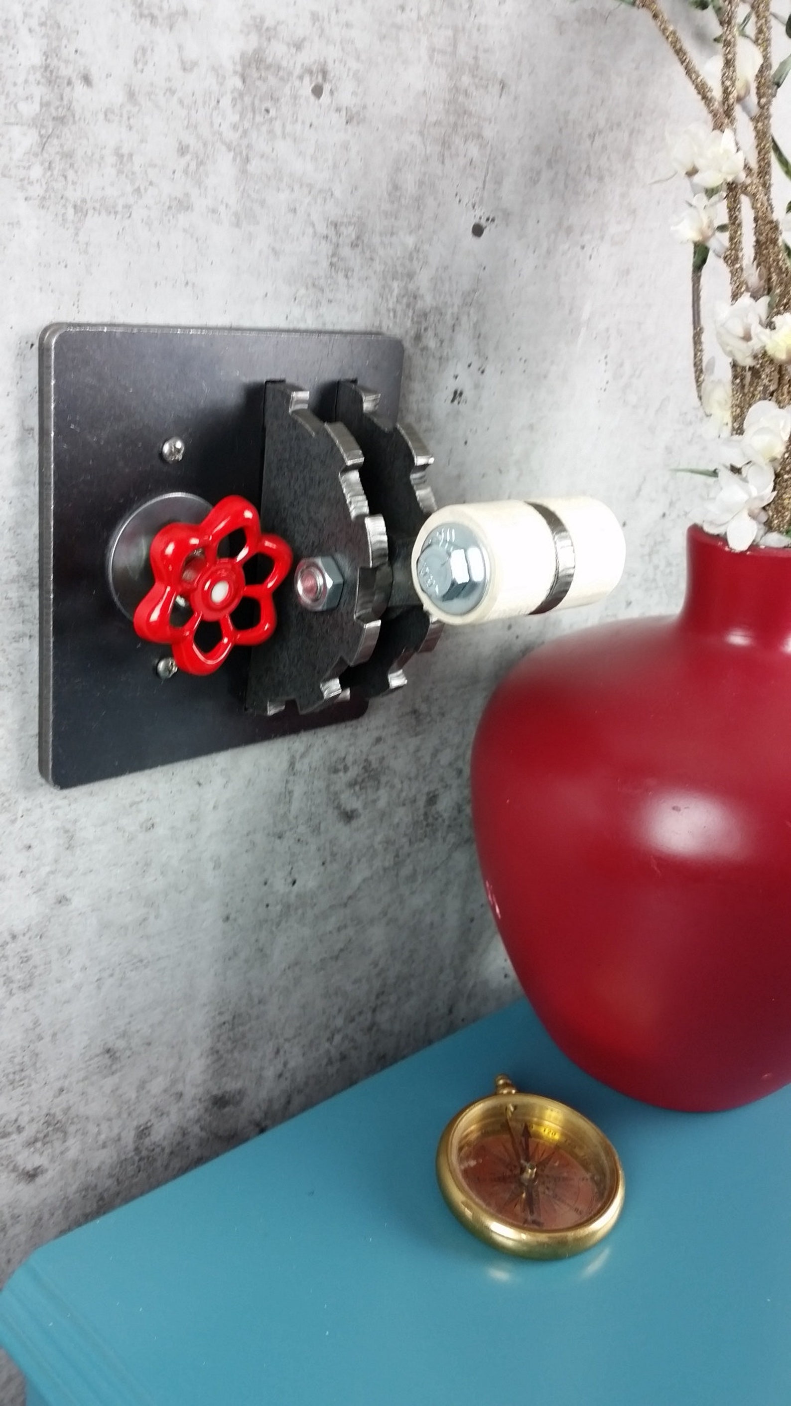 Dimmer Light Switch Cover / Double-gang / Gear & Lever / Steel - Etsy