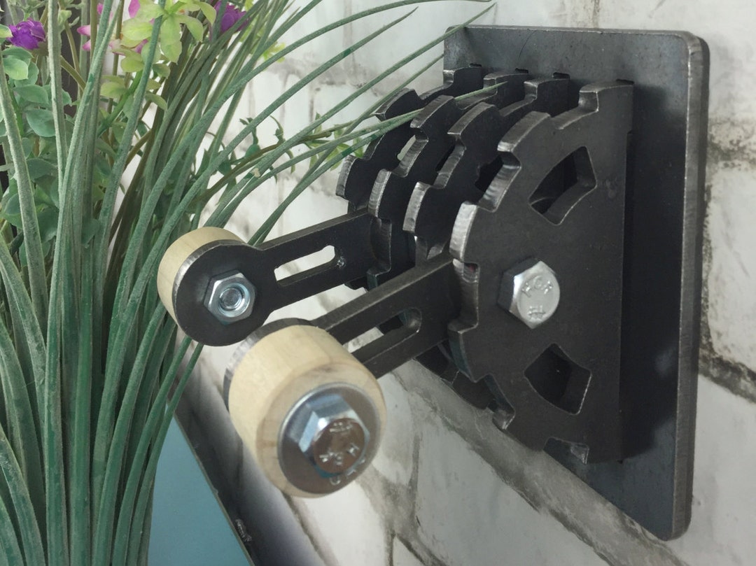 Gear Shaped Double Light Switch Cover With Wooden Handles and Center ...