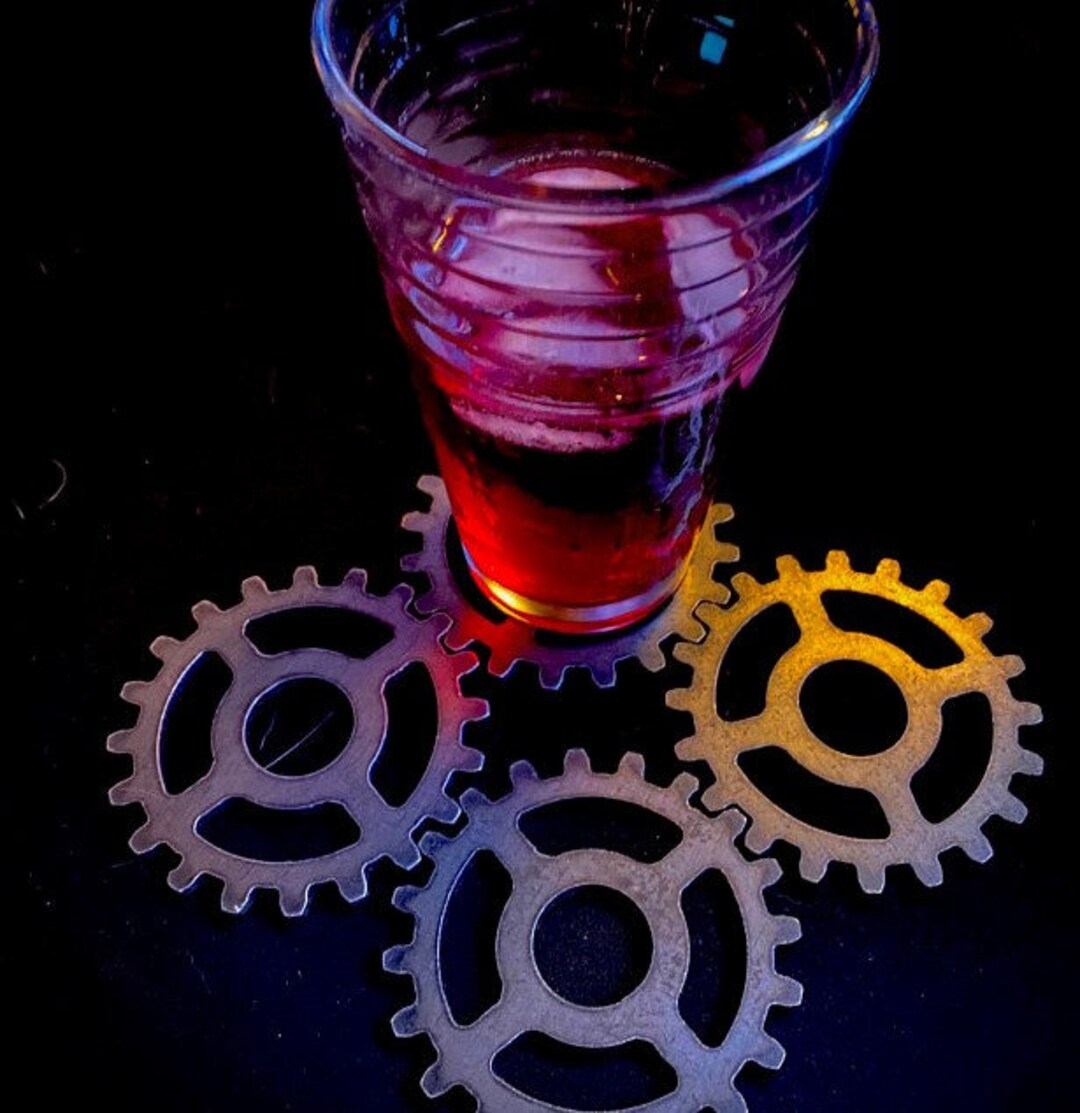 Gear Coasters / Steampunk Gear / Steel Coaster / Sprocket / Steel Gear ...