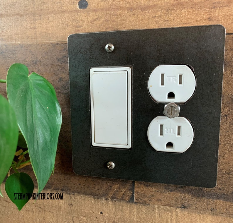 Steel Rocker Decora Outlet Light Switch Cover / Double-gang Light ...