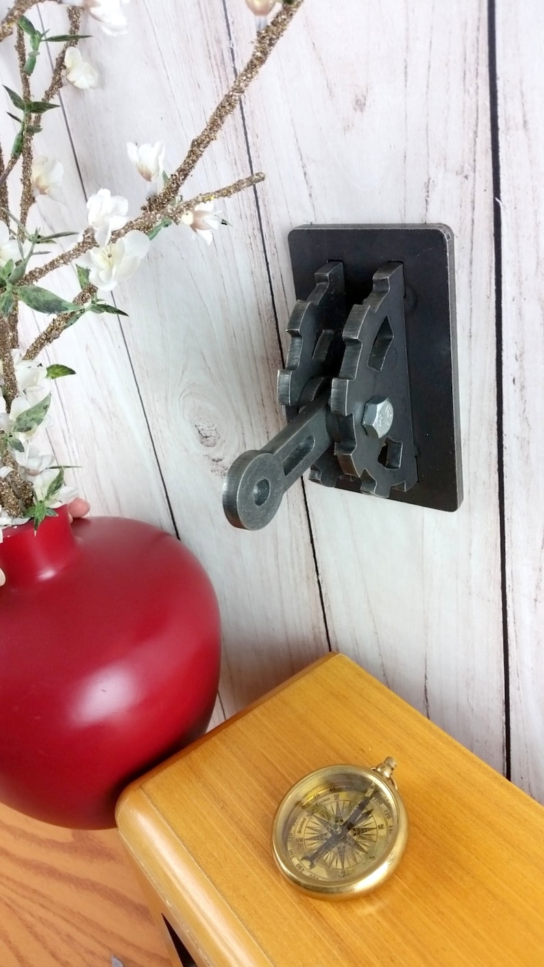 Steampunk Light Switch Cover With Lever / Gear / Steel / - Etsy