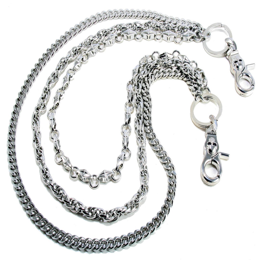 Doublek Cross 3 Combo Biker Key Jean Wallet Chain 24.5 8.1oz Silver ...