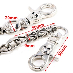 Doublek Dragon Head Biker Trucker Key Jean Wallet Chain 27 6.4oz Silver ...