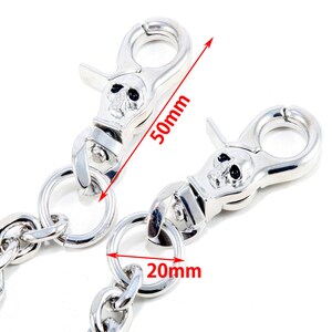 Doublek Gothic Pendant Key Jean Wallet Chain 27 Silver/black CS49 - Etsy