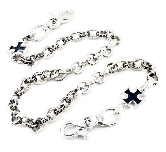 Doublek Iron Cross Pendant Biker Key Jean Wallet Chain CS111 | Etsy