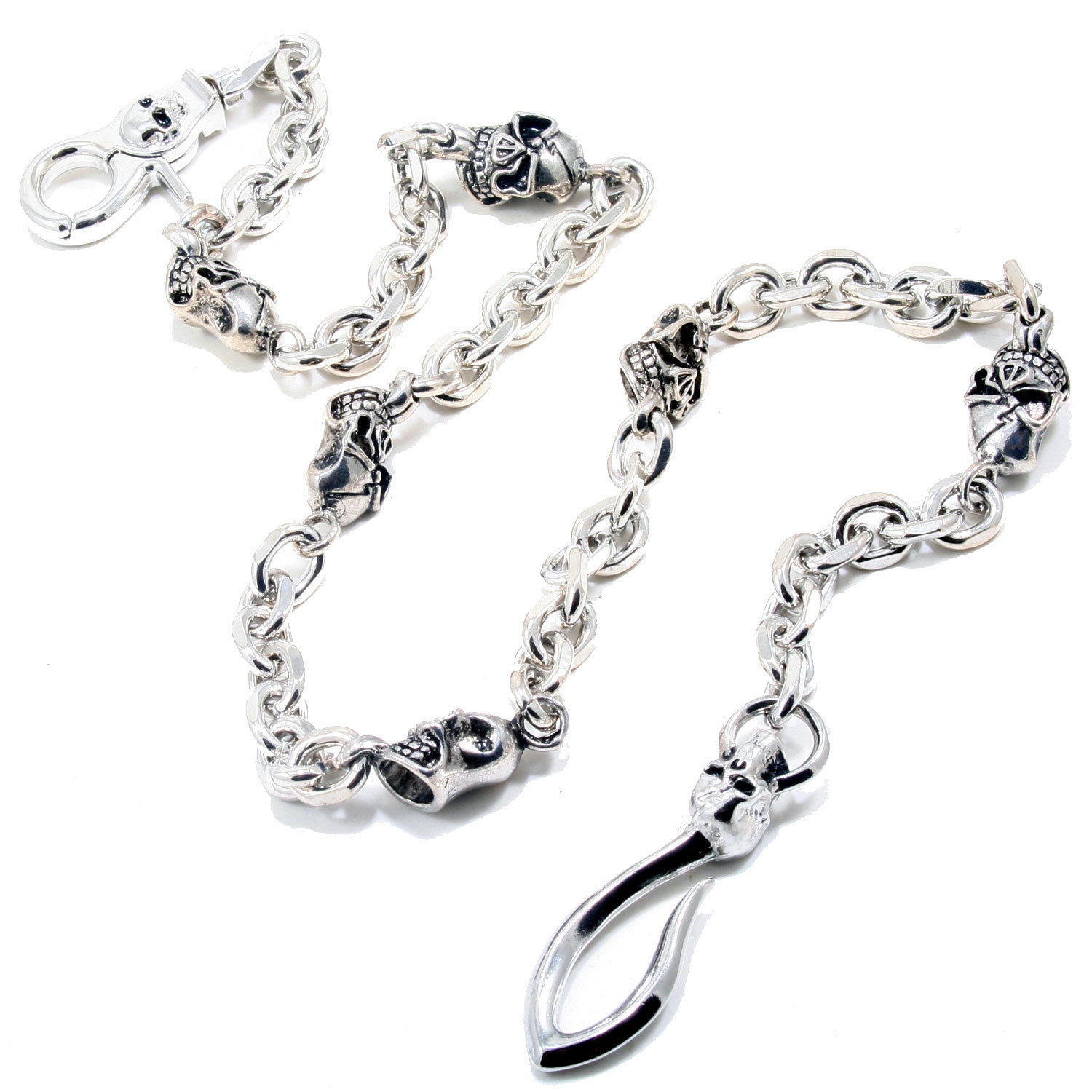 Doublek Skull Pendant Key Jean Wallet Chain 21 / - Etsy