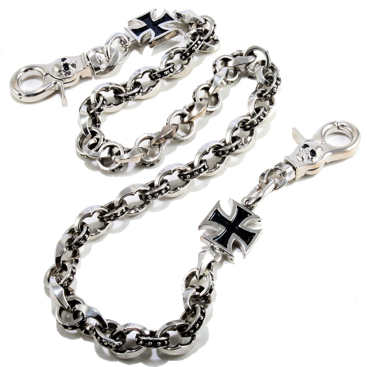 Doublek Iron Cross Pendant Biker Key Jean Wallet Chain CS111 - Etsy