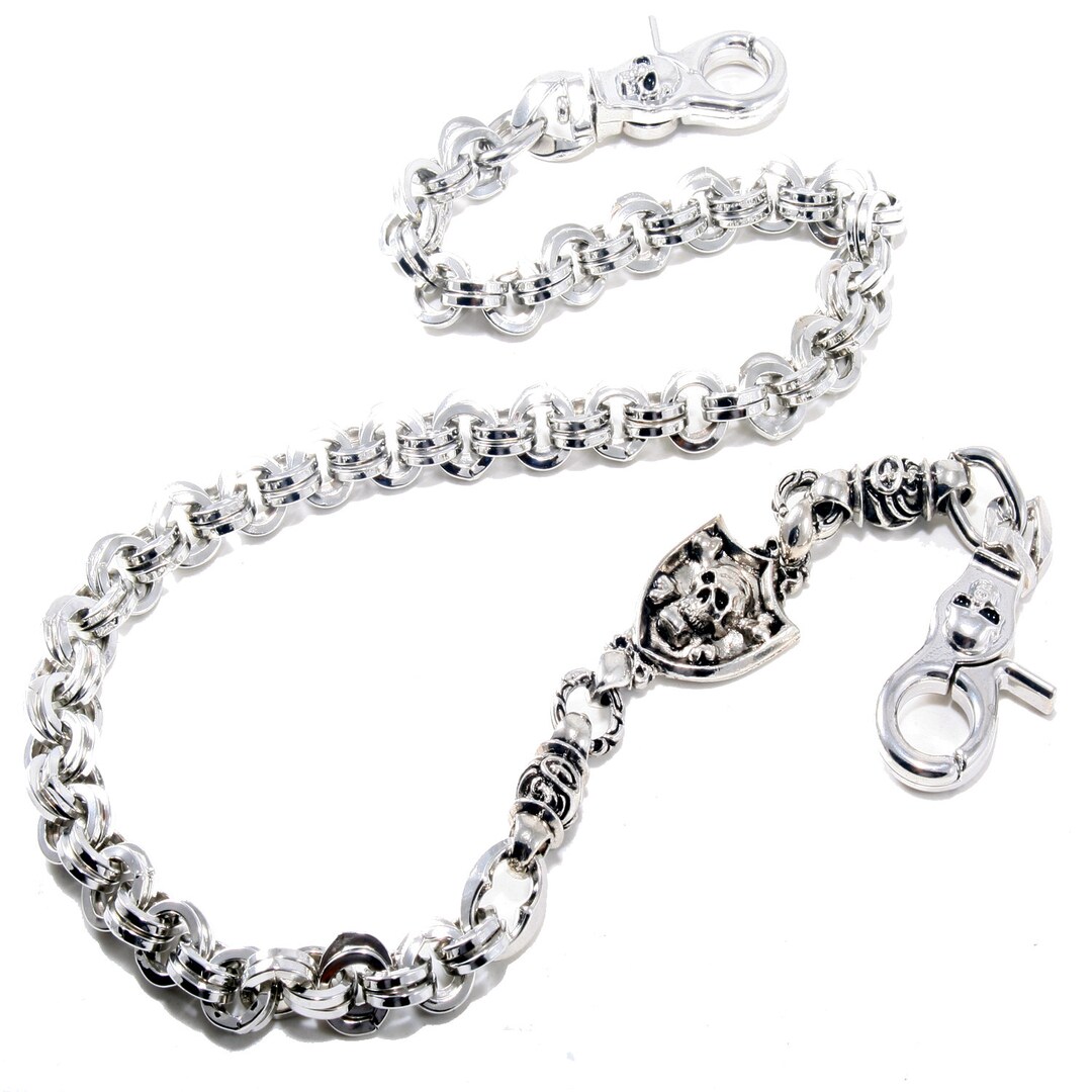 Doublek Skull Two Biker Trucker Keychain Key Jean Wallet Chain - Etsy