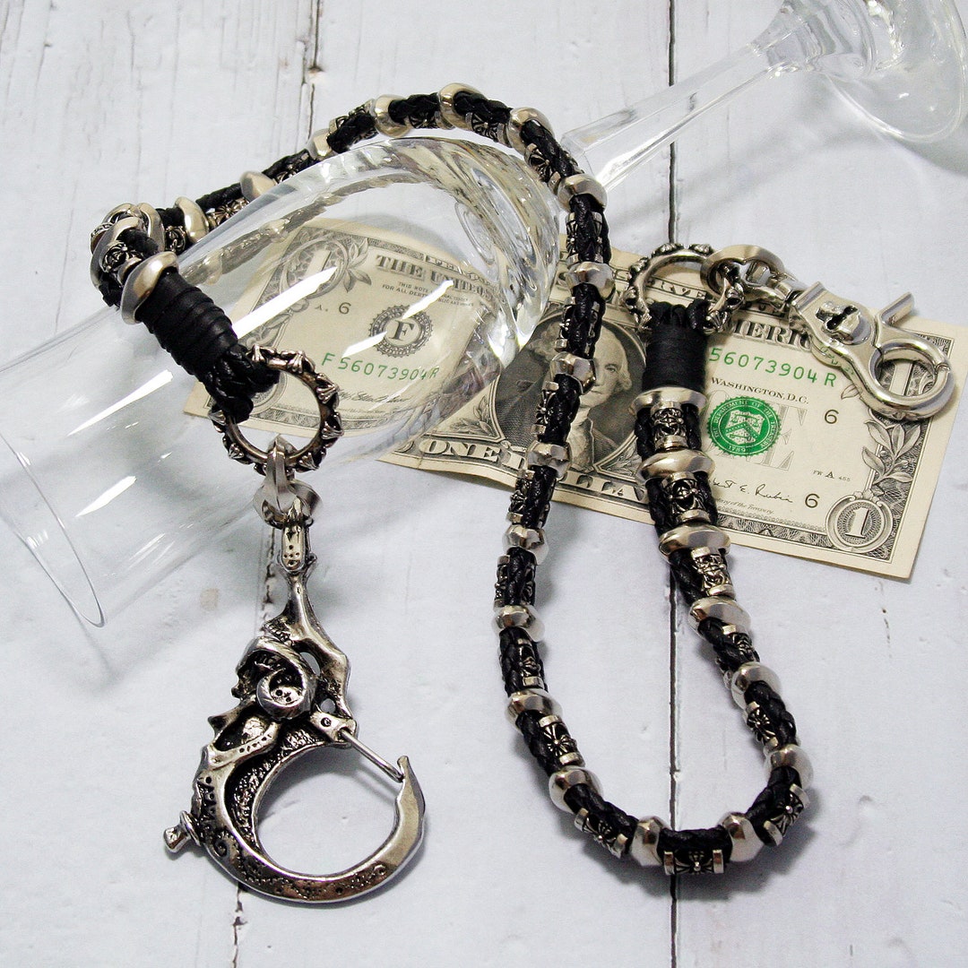 Doublek Big Skull Biker Key Jean Wallet Chain NCS50 28.1 7.8oz Black - Etsy