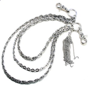 Doublek 3 Line Combo Biker Key Jean Wallet Chain 24.5 8.1oz Silver CS60 ...