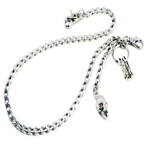 Doublek Skull Basic Biker Key Jean Wallet Chain 26.5 3.7oz Silver ...