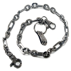 Doublek Durable Basic Biker Key Jean Wallet Chain 23.5 Silver/black ...