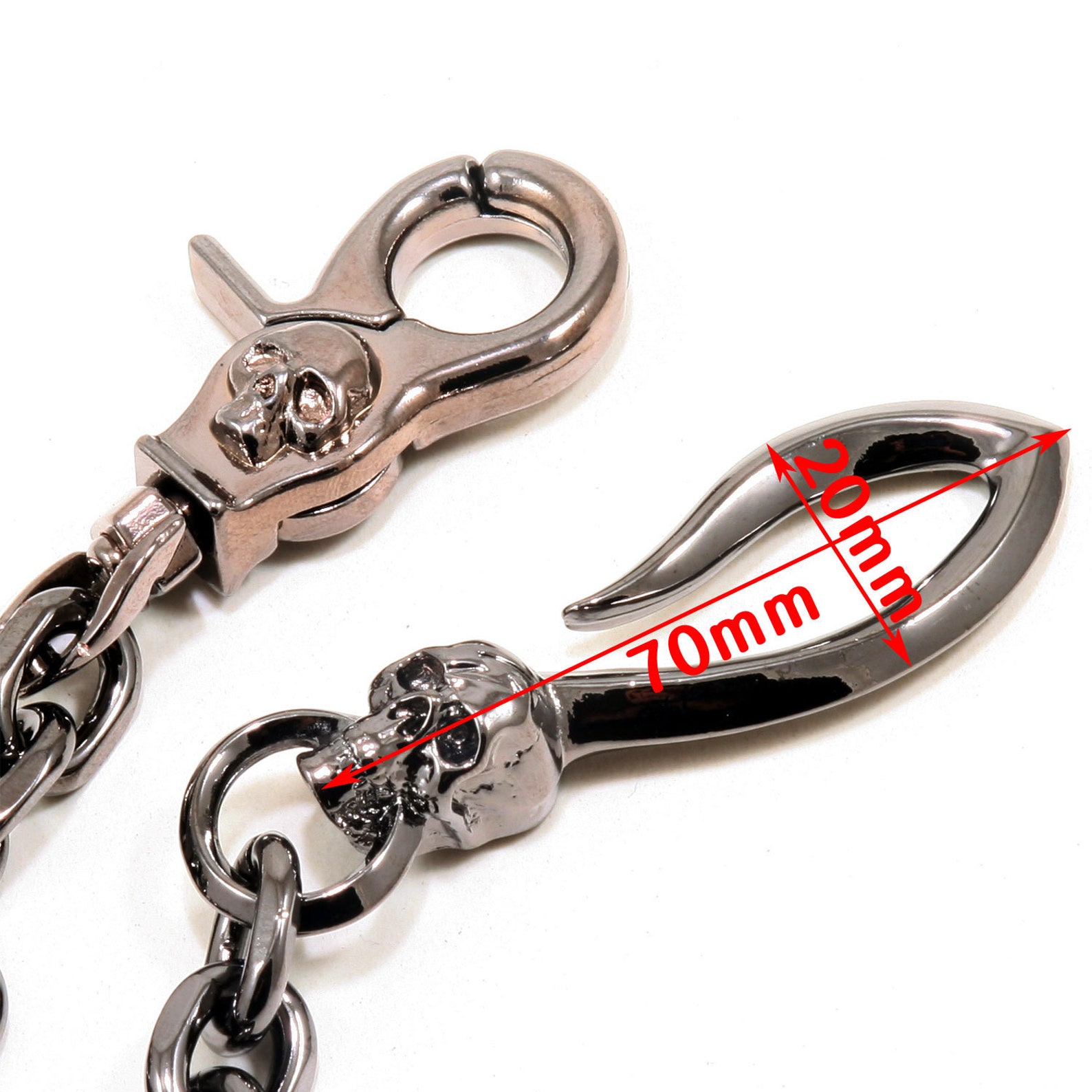 Doublek Skull Pendant Key Jean Wallet Chain 21 / - Etsy