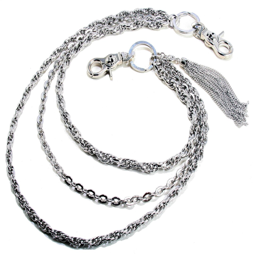 Doublek 3 Line Combo Biker Key Jean Wallet Chain 24.5 8.1oz Silver CS60 ...