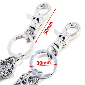 Doublek 3 Line Combo Biker Key Jean Wallet Chain 24.5 8.1oz Silver CS60 ...