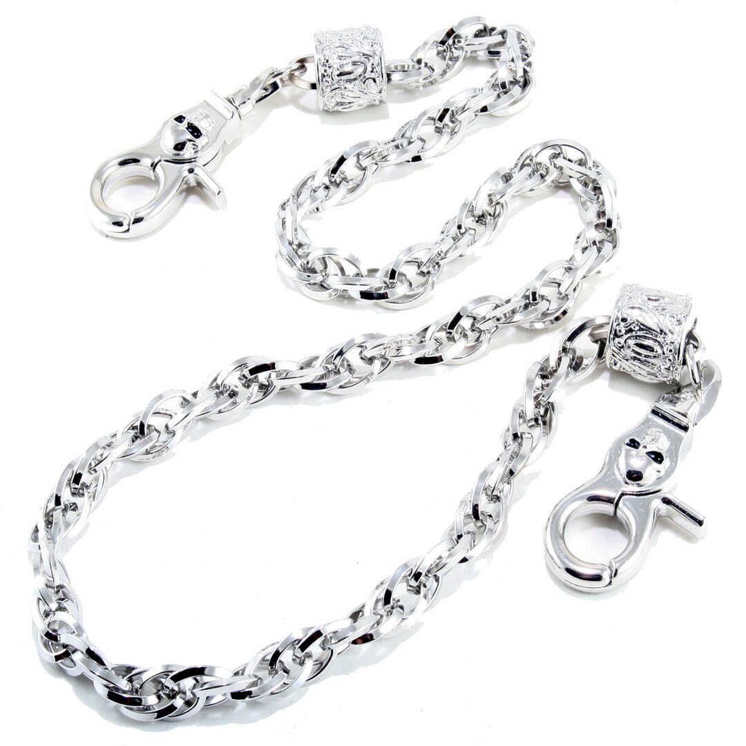 Doublek Suede & Basic Twisted Key Jean Wallet Chain CS19 22/ 27 Black ...