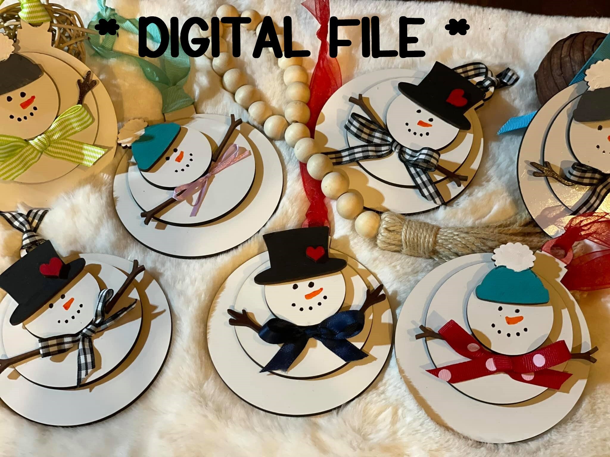 Melting Snowman SVG / Melting Snowman Ornament SVG / Digital - Etsy