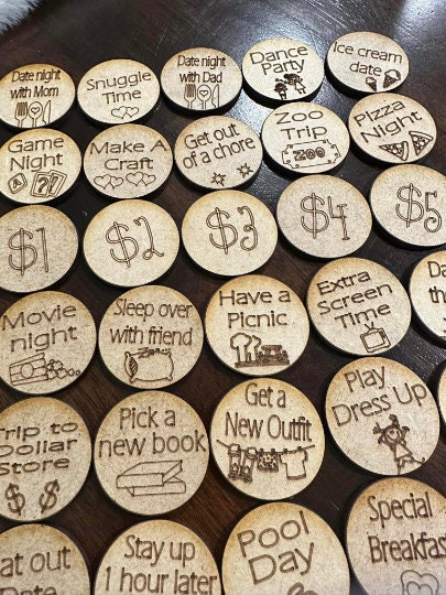 Kids Reward Tokens Digital, Reward Token SVG, Digital, SVG, Digital ...