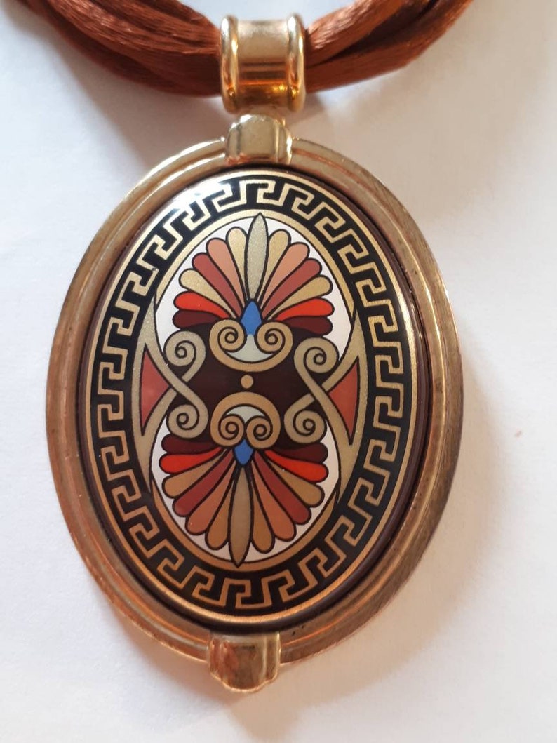 Rare Michaela Frey necklace in enamel and gold plated | Etsy