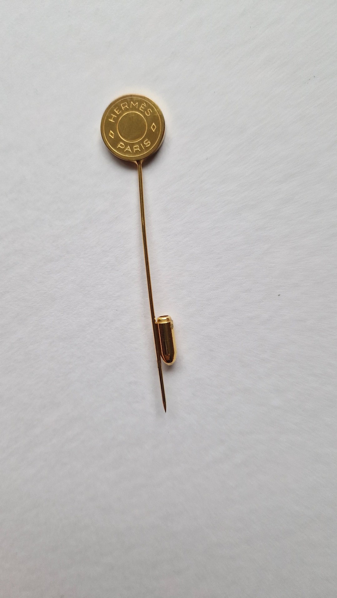 Vintage Hermès Pin in Gold Metal - Etsy