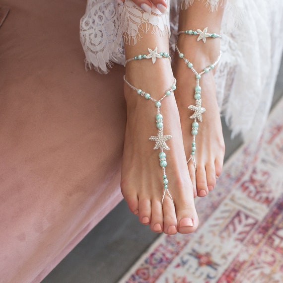 Sandalias Descalzas Para Bodas Con Temática Playera