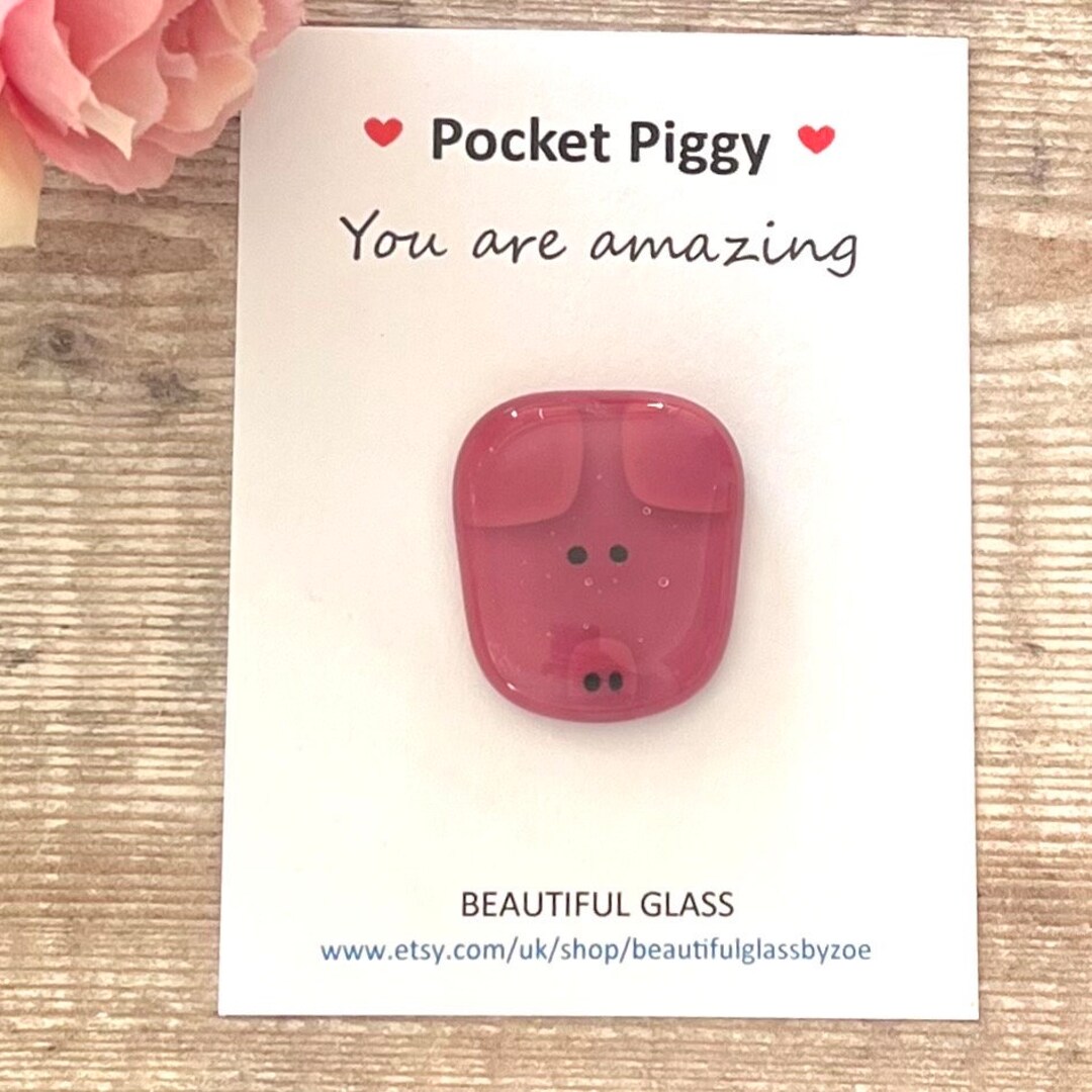Pocket Pig Card, Cute Animal Gift, Thinking of You, Letterbox Hug ...