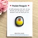 Penguin Magnet, Stocking Filler, Cute Gift, Letterbox Hug, Fused Glass ...