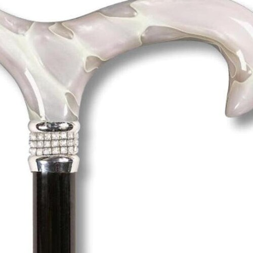 Grey Elegance Fashion Cane With White Rhinestones Black - Etsy