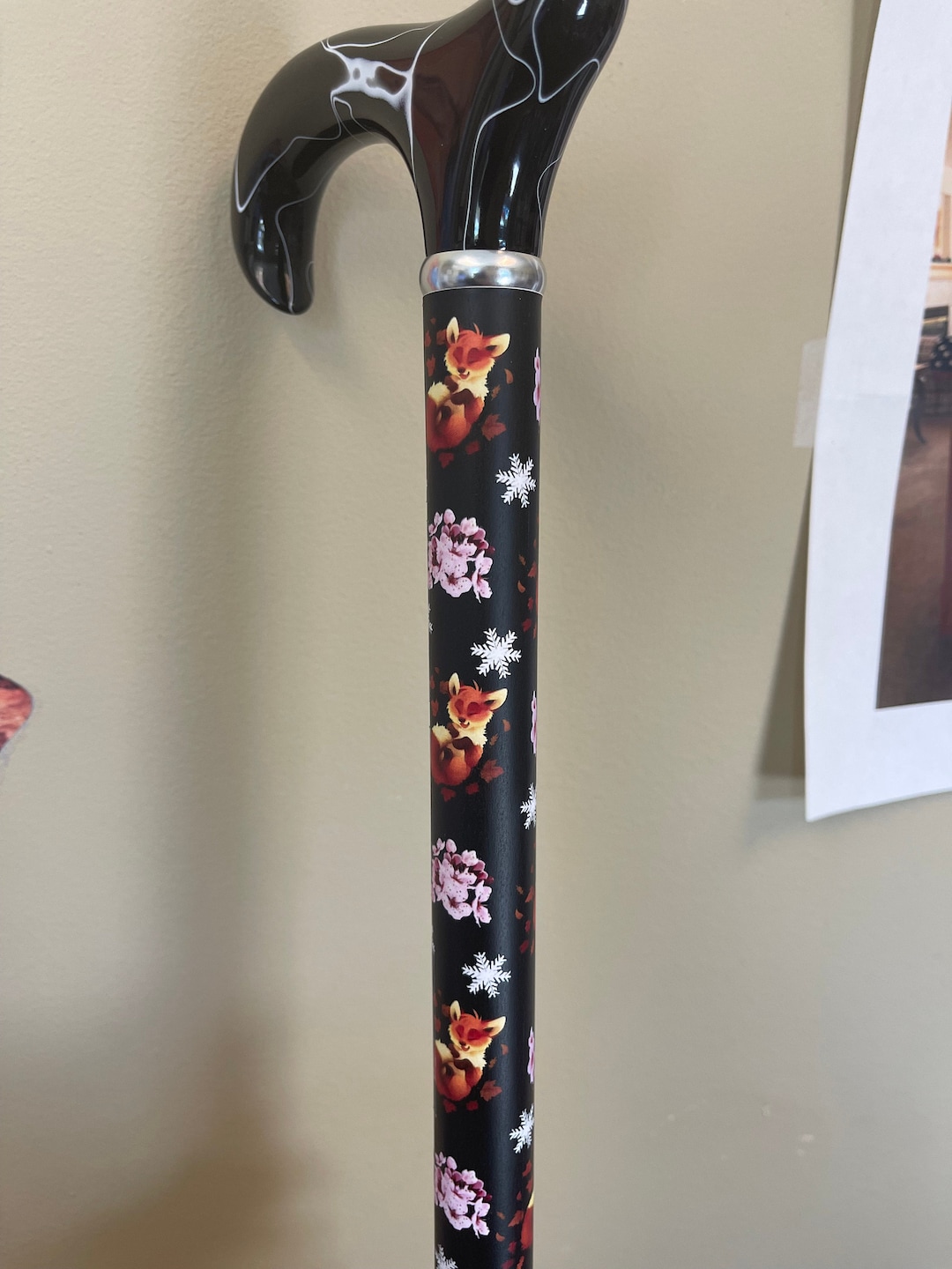 Non Adjustable Custom Walking Cane Created From Your Pictures, Walking ...