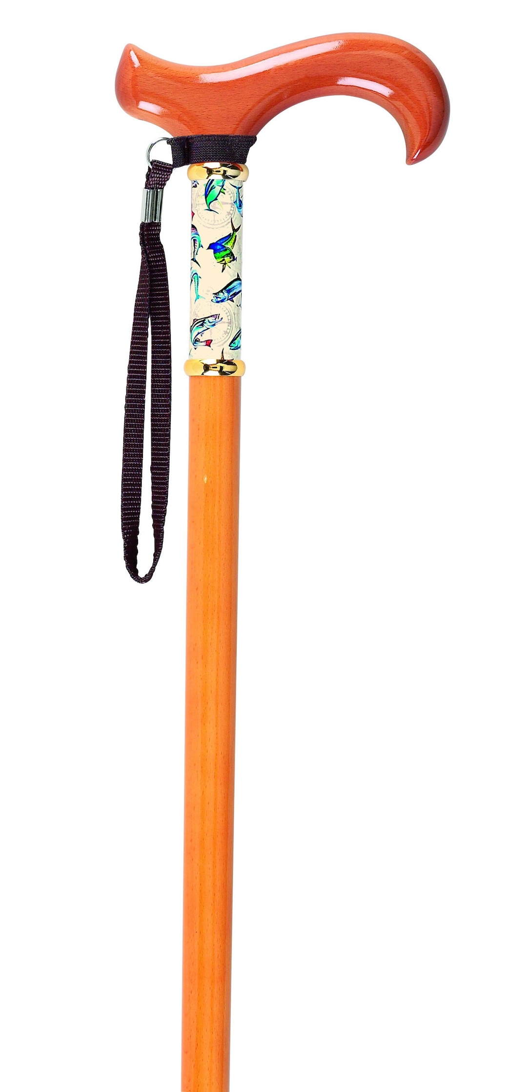 Saltwater Fish Wood Walking Cane, Walking Cane for Men, Custom Walking ...