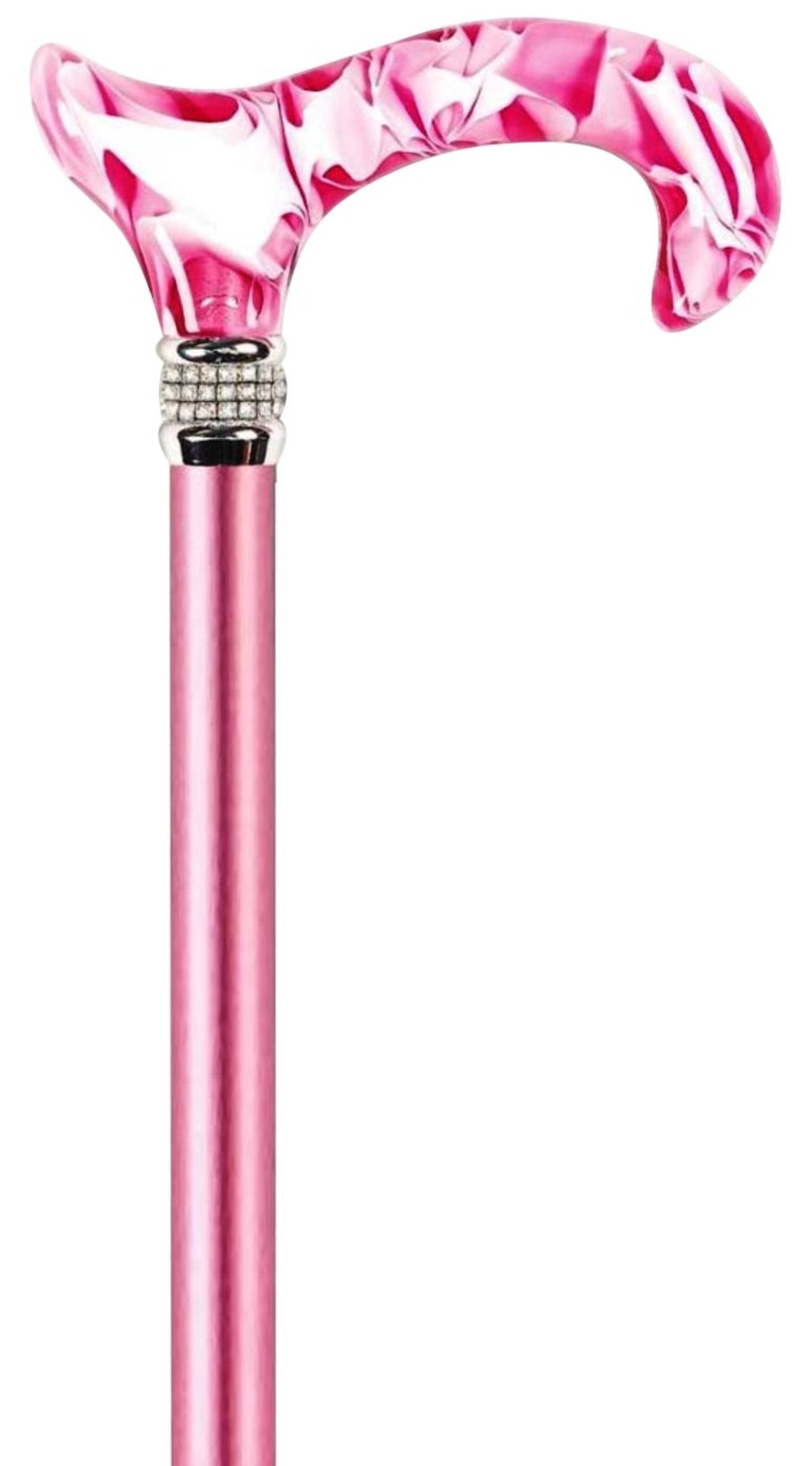 Pink Pearl Fashion Cane With Rhinestone Collar - Etsy