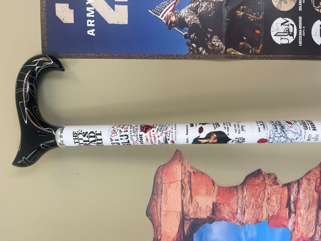 Custom Funny Words Walking Cane, Cane, Canes, Custom Cane, Custom Canes ...