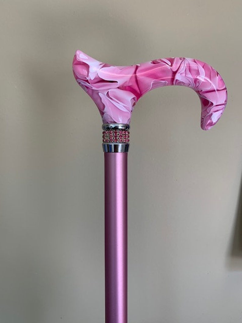 Pink Pearl Diamond Cane elegant cane walking cane for women | Etsy