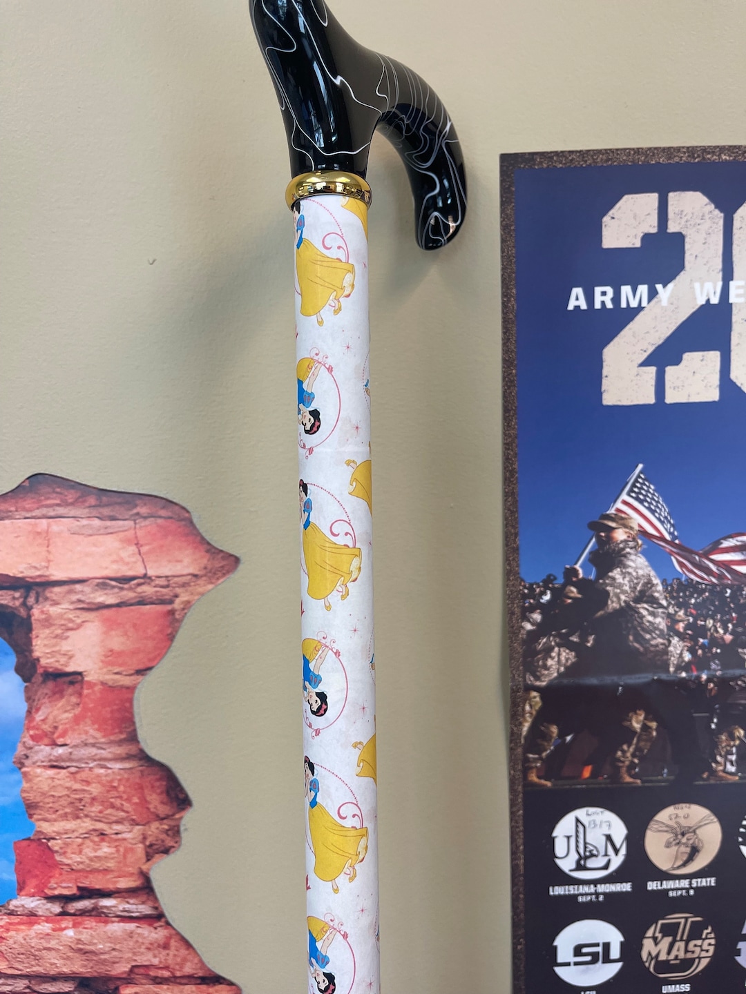 Folding Custom Cane Inspired by Dana's Pictures, One of a Kind Cane ...