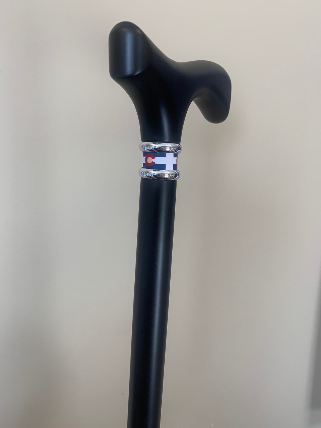 Custom Wood Walking Cane With Custom Colorado Flag Logo Created From ...