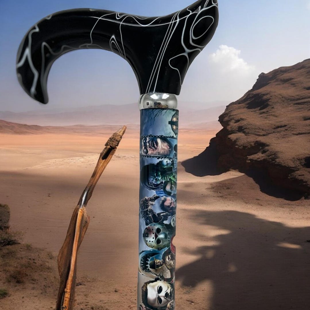 Halloween Movie Character Walking Cane: Custom Adjustable Aluminum Cane ...