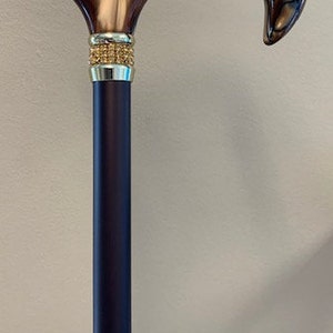 Bronze Pearl Diamond With Gold Rhinestones Cane, Non-folding, Elegance ...