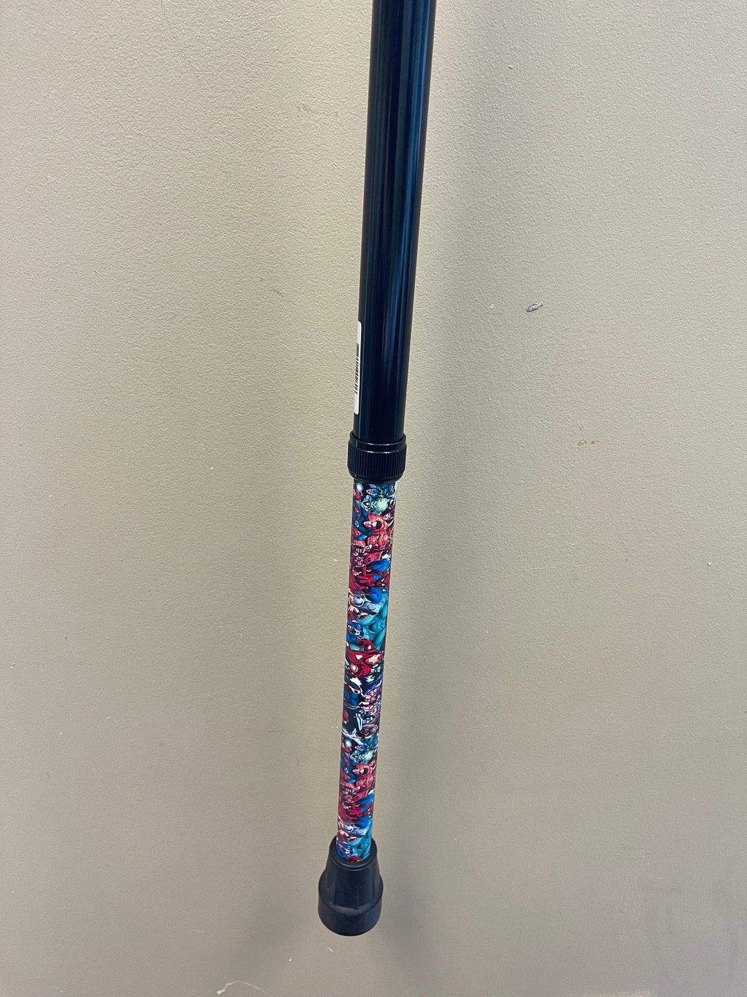 Black Bariatric Offset Walking Cane With Custom Bottom Design, Cane ...