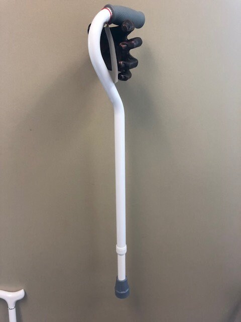 All White Bariatric Offset Walking Cane Black Rubber Grip - Etsy