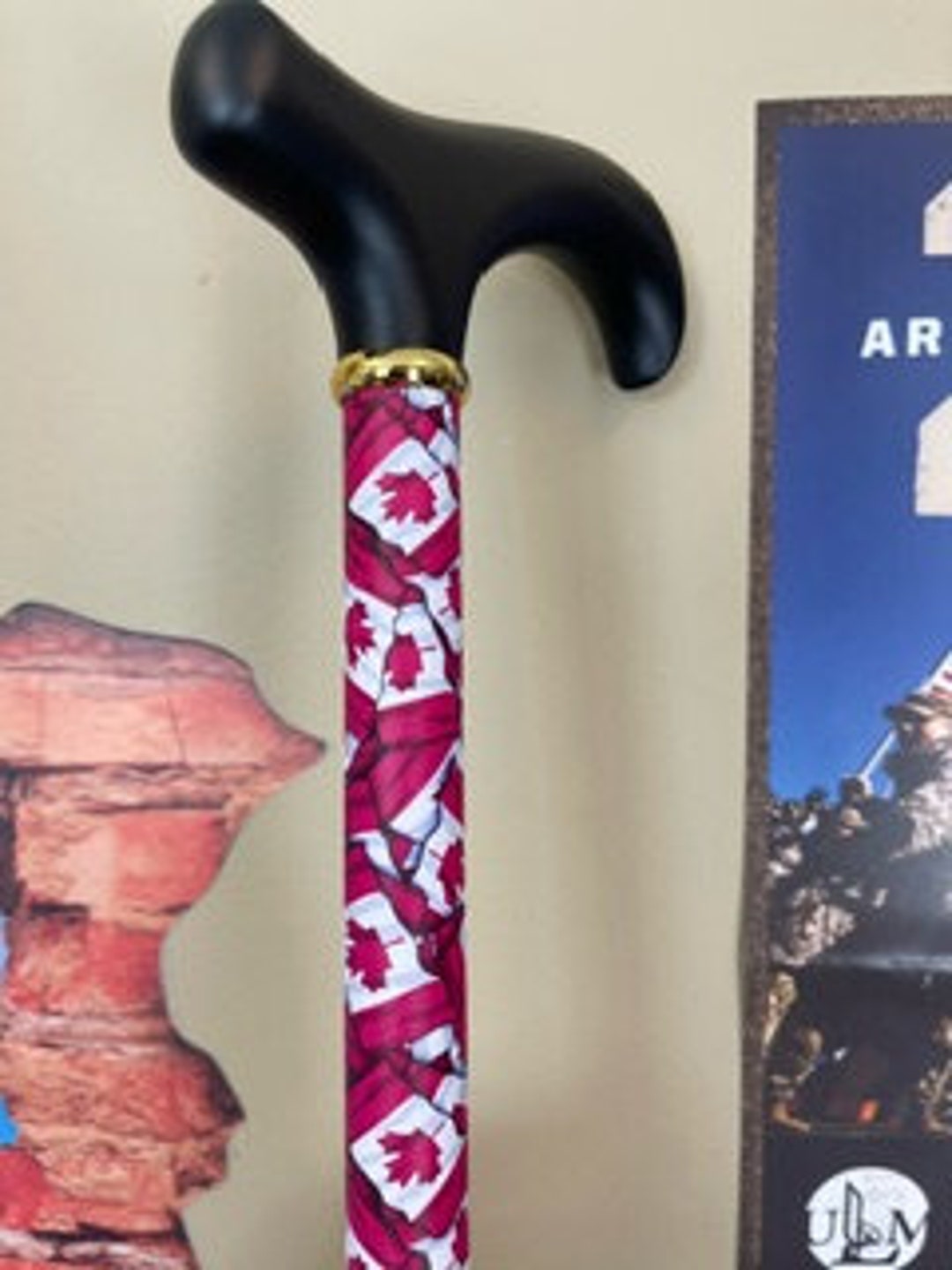 Canadian Flag Cane Created From Your Pictures, Cane and Walking Sticks ...