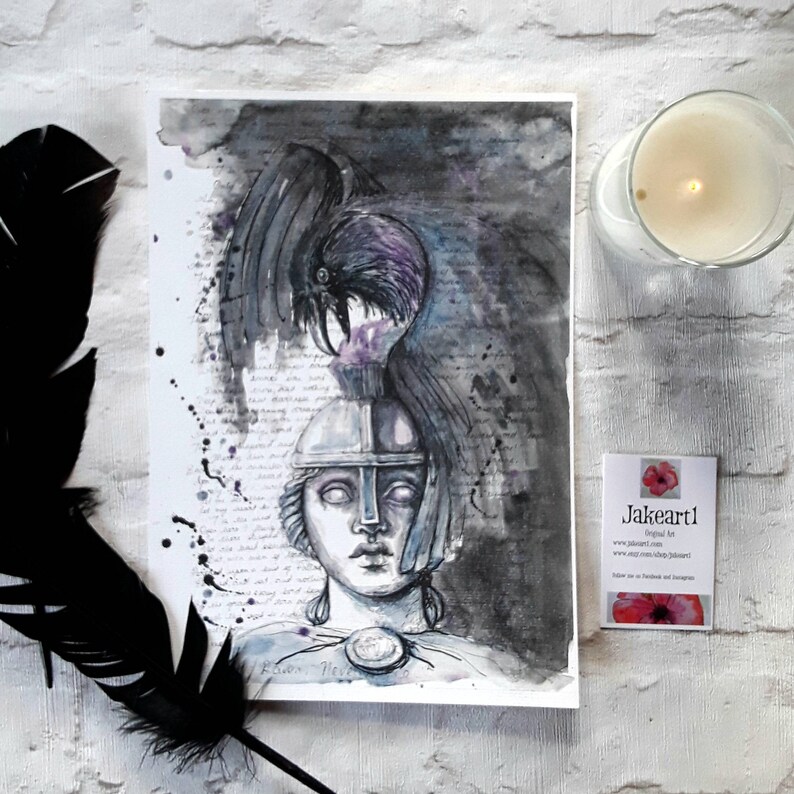 Raven Nevermore Gothic Fantasy Art Print Wall Decor Etsy