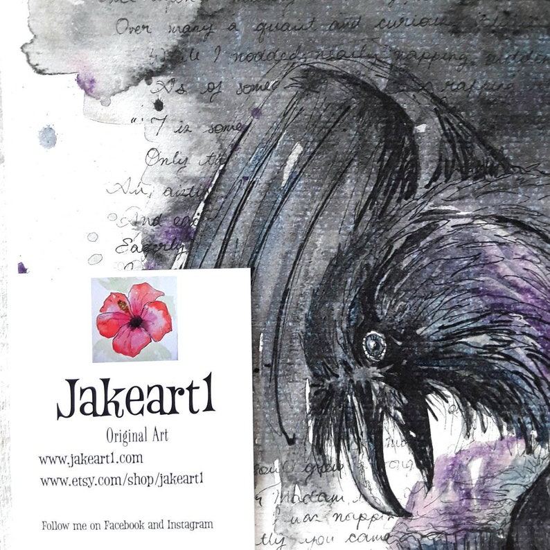 Raven Nevermore Gothic Fantasy Art Print Wall Decor Etsy