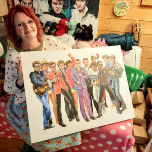 George Michael Iconic Looks Party Original Art Print - Etsy