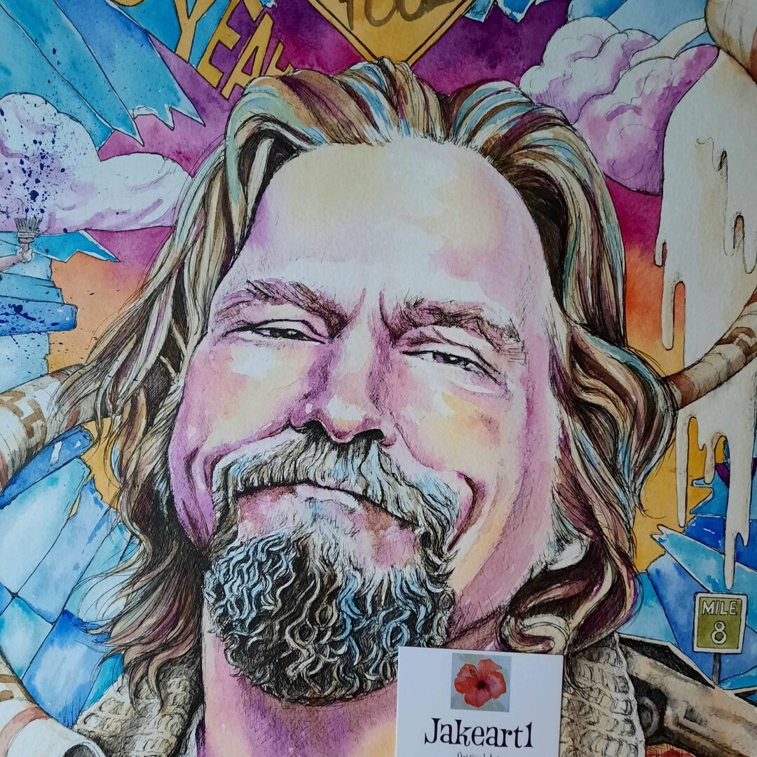 Big Lebowski the Dude Original Art Print - Etsy