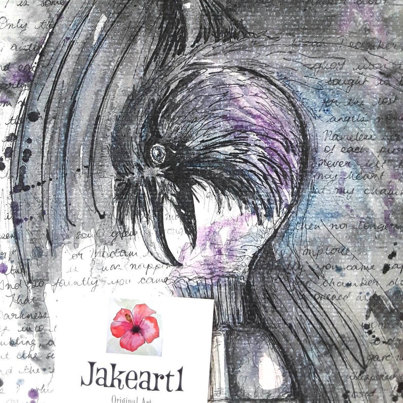 Raven Nevermore Gothic Fantasy Art Print Wall Decor Etsy